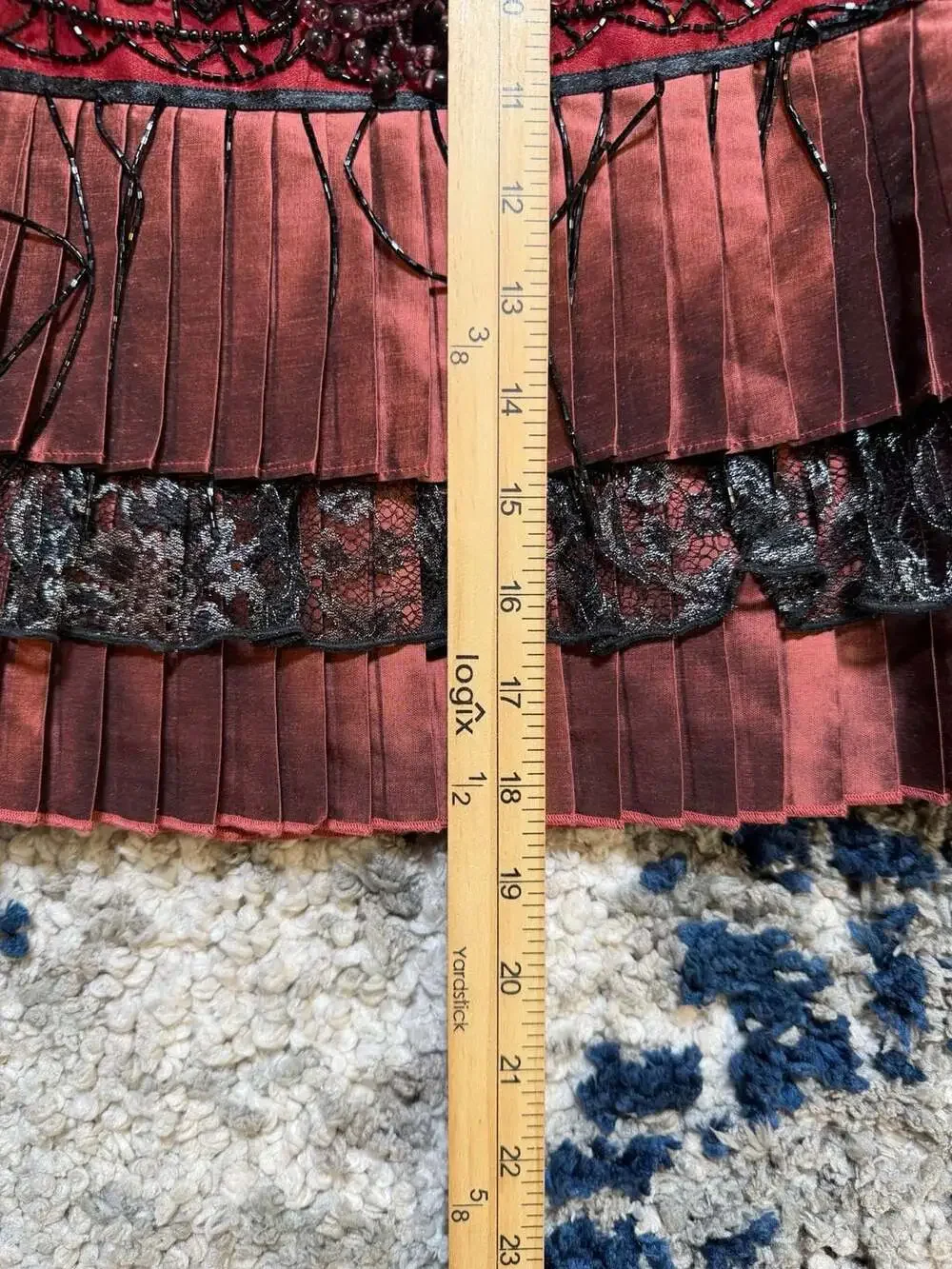The Limited | Skirts | The Limited Pleated Tiered Skirt With Lace And ...